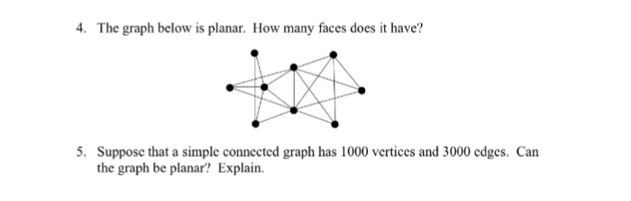 Solved 4. The graph below is planar. How many faces does it | Chegg.com