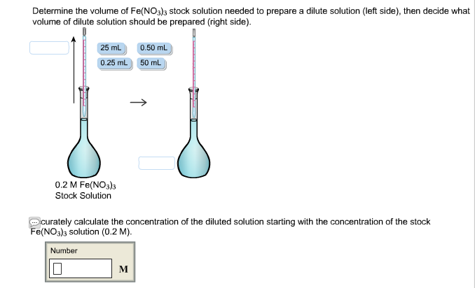 Solved Determine the volume of Fe(NO_3)_3 stock solution | Chegg.com