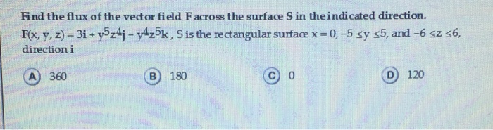 Solved Find the flux of the vector field F across the | Chegg.com