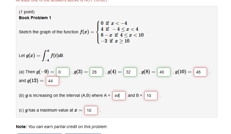 Solved (1 point) Book Problem 1 Sketch the graph of the | Chegg.com