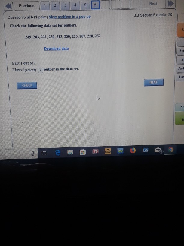 Solved Next Previous 1 2 3 4 5 6 3.3 Section Exercise 30 | Chegg.com