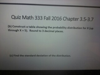 Construct a table showing the probability | Chegg.com