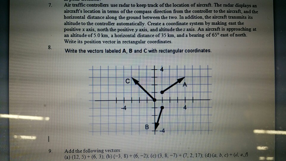 Solved 7. Air traffic controllers use radar to keep track of | Chegg.com