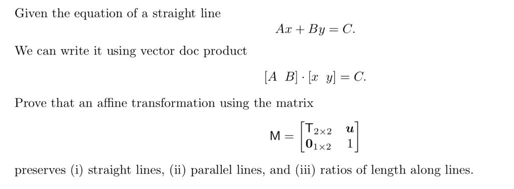 Solved Given the equation of a straight line Ax + By = C. We | Chegg.com