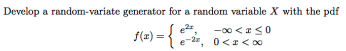 Develop a random-variate generator for a random | Chegg.com
