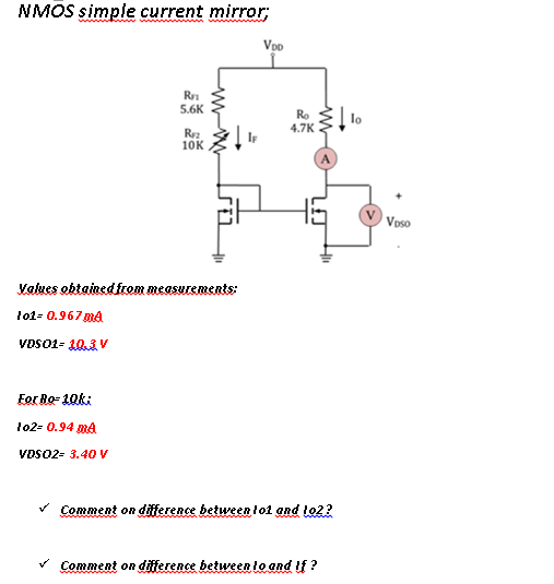 Solved This is simple current mirror circuit, Please comment | Chegg.com