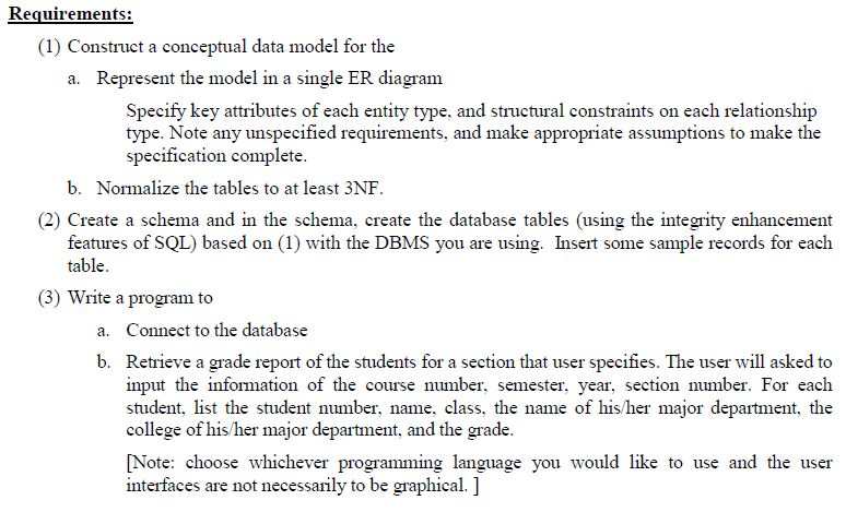 Consider the following set of requirements for a | Chegg.com