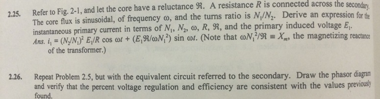 Refer to Fig. 2-1, and let the core have a reluctance | Chegg.com