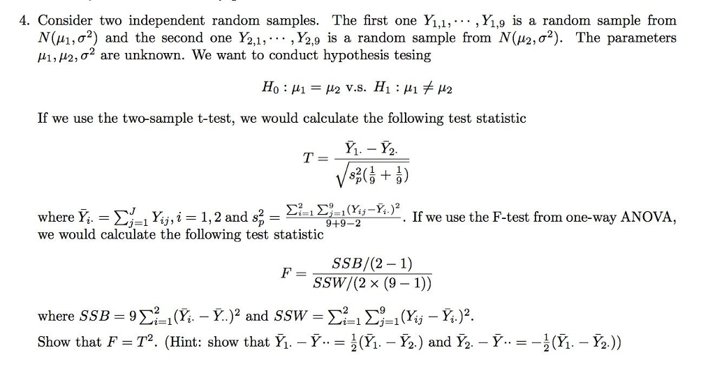 Solved Consider two independent random samples. The first | Chegg.com