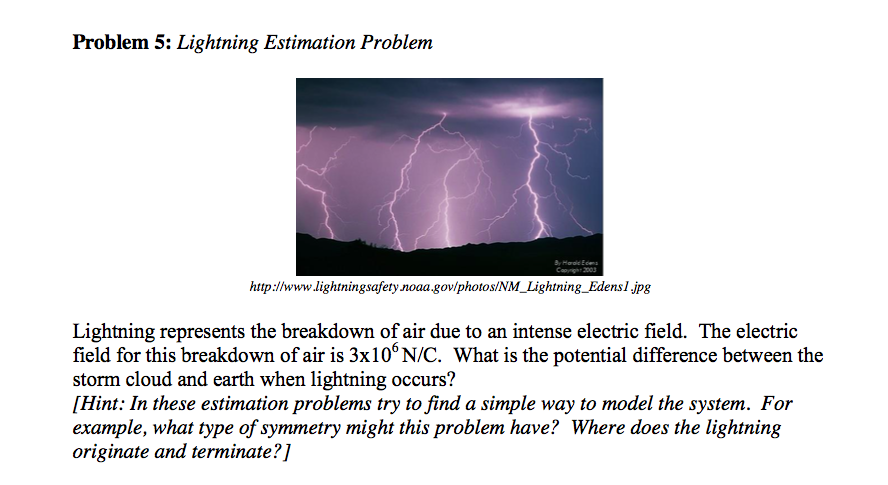 Solved Lightning Estimation Problem Lightning represents | Chegg.com