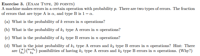 Solved A machine makes errors in a certain operation with | Chegg.com