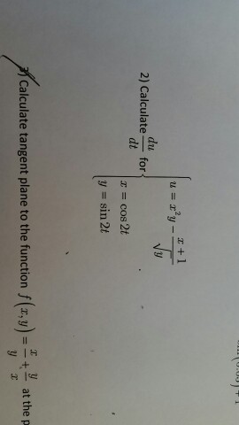 Solved 1 2) Calculate dit for cos 2t sin 2t Calculate | Chegg.com