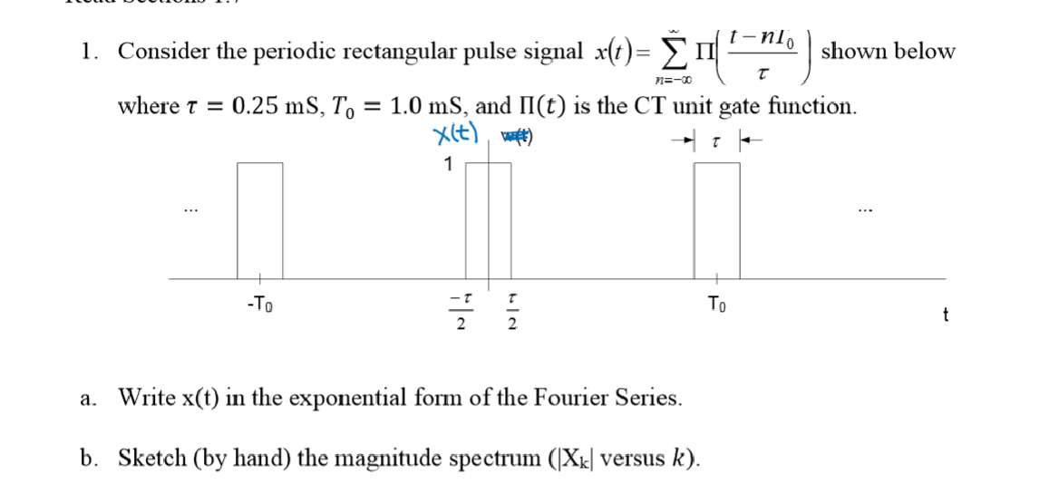 Solved Write x(t) in the exponential form of the | Chegg.com