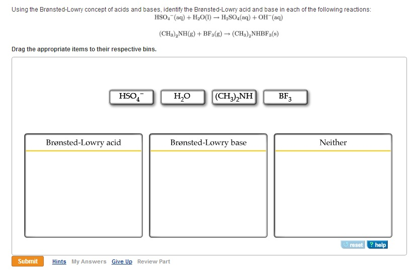 Solved Using the Bronsted-Lowry concept of acids and bases, | Chegg.com