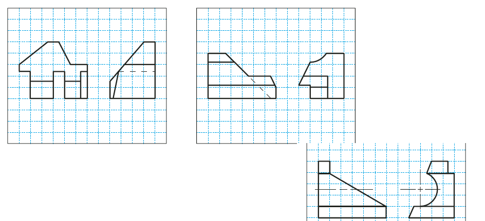 Solved Sketch the two given views and a partial auxiliary | Chegg.com