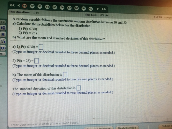 Solved A Random Variable Follows The Continuous Uniform