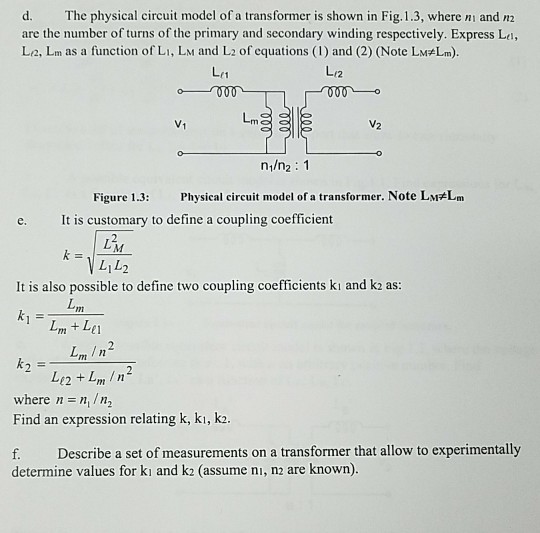 Solved a. Any reciprocal inductive two-port can be | Chegg.com