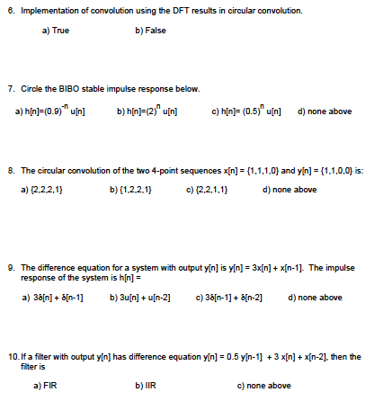 Solved Implementation of convolution using the DFT results | Chegg.com