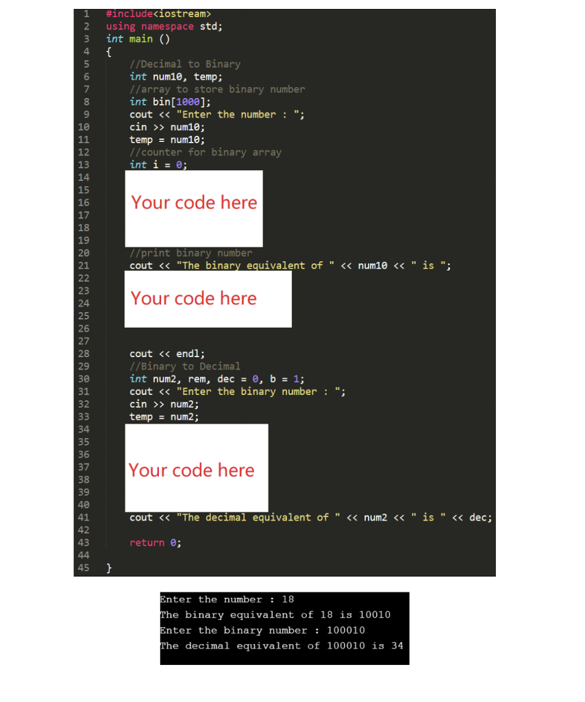 Solved 1 #include 2 using namespace std; 3 int main 4 | Chegg.com