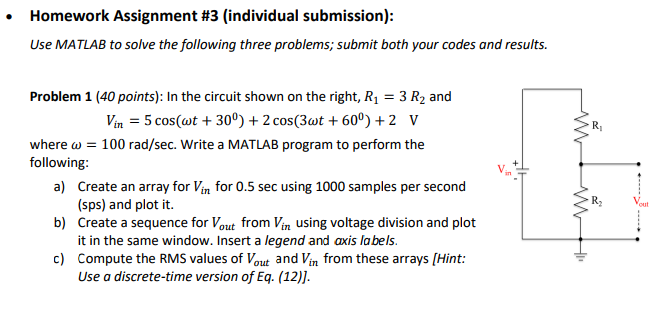 Solved Needing problem solved using MatLab code not solved | Chegg.com