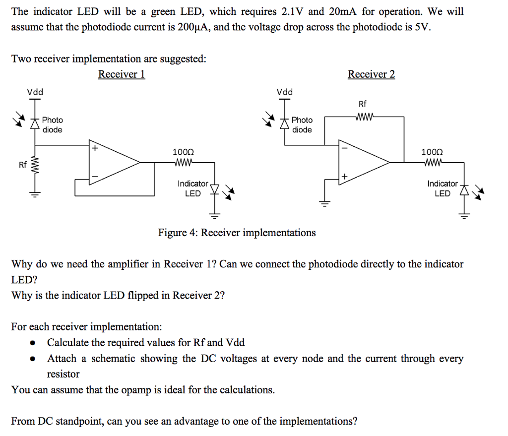 Solved The indicator LED will be a green LED, which requires | Chegg.com