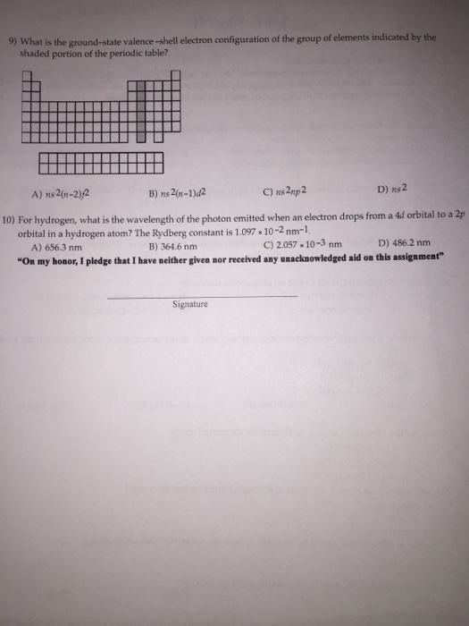 Solved What is the ground-state valence -shell electron | Chegg.com