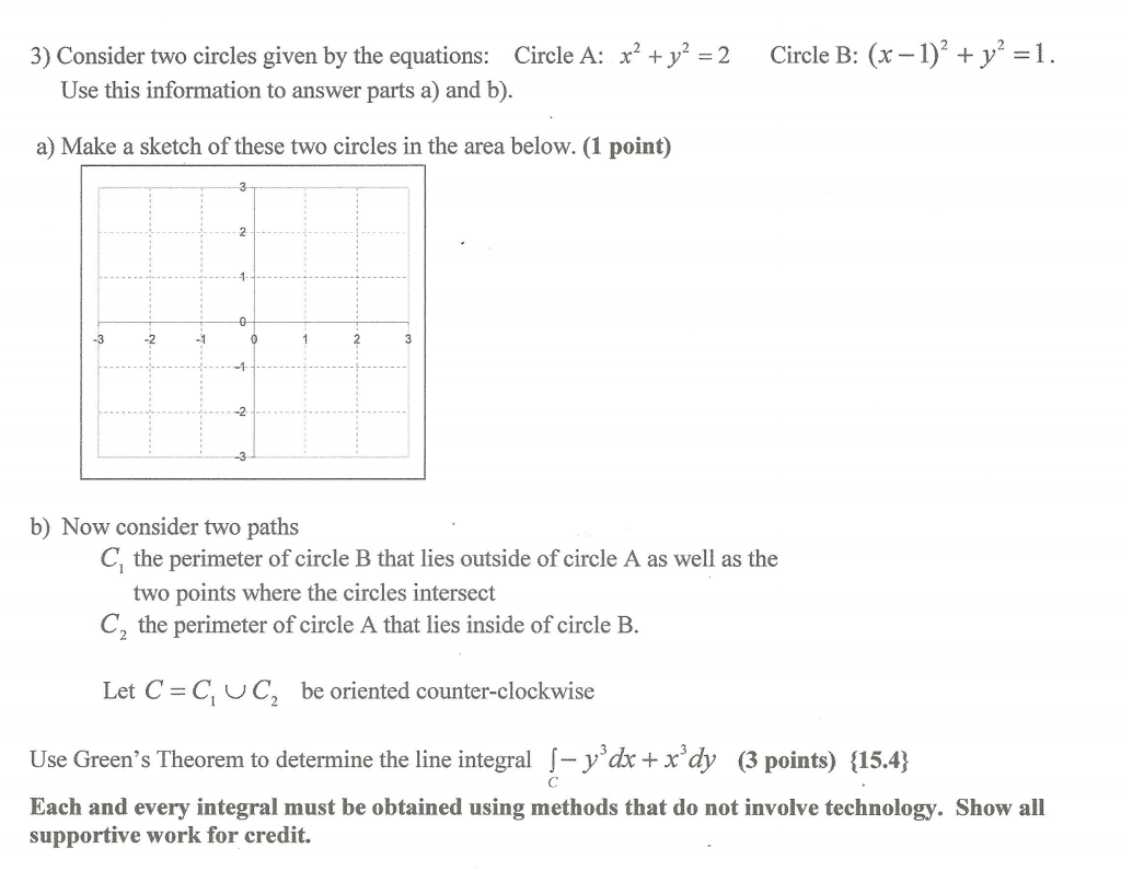 Consider two circles given by the equations: Circle | Chegg.com
