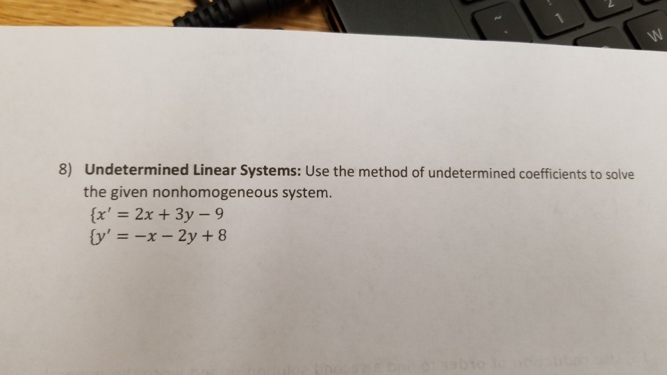 Solved Undetermined Linear Systems: Use the method of | Chegg.com