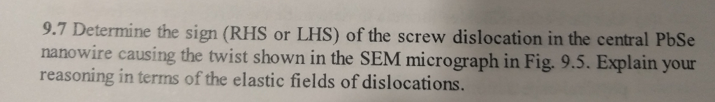 9.7 Determine the s (RHS or LHS) of the screw | Chegg.com