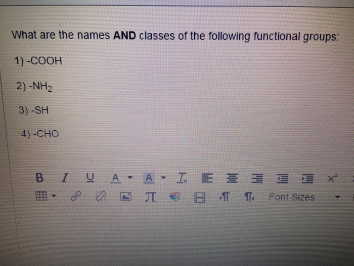 Solved What are the names AND classes of the following | Chegg.com