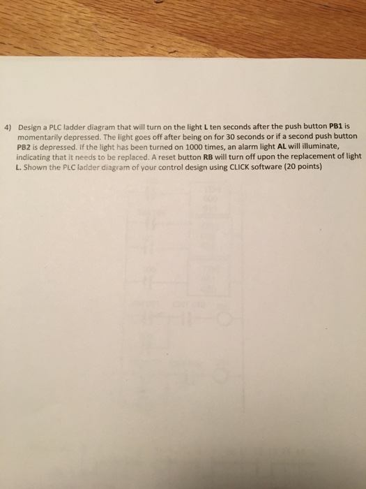 Solved Design a PLC ladder diagram that will turn on the | Chegg.com