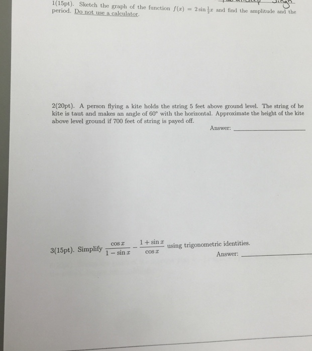 Solved Sketch the graph of the function f(x) = 2 sin 1/2x | Chegg.com