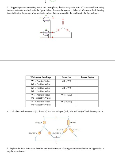 Solved 3. Suppose you are measuring power in a three-phase, | Chegg.com