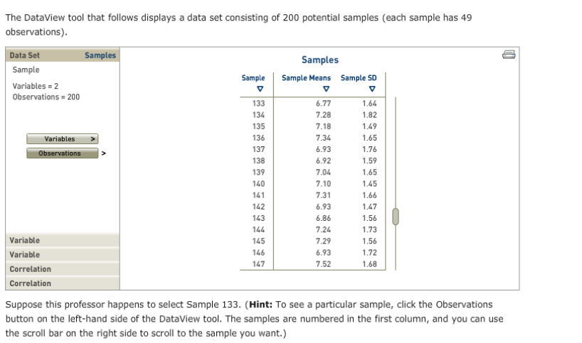The Dataview Tool That Follows Displays A Data Set