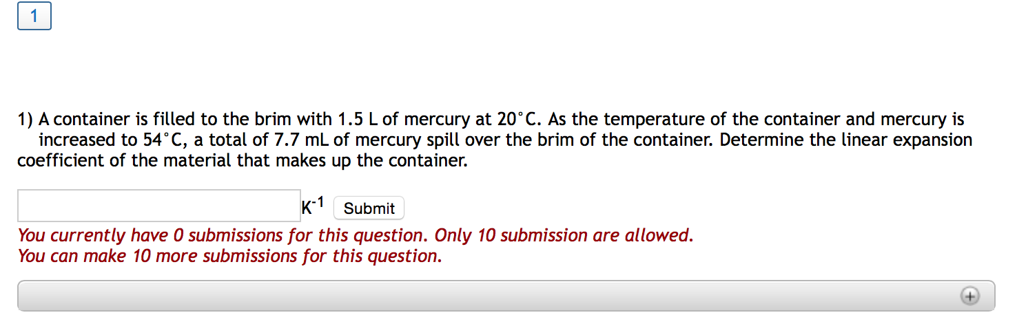 Solved 1) A container is filled to the brim with 1.5 L of | Chegg.com