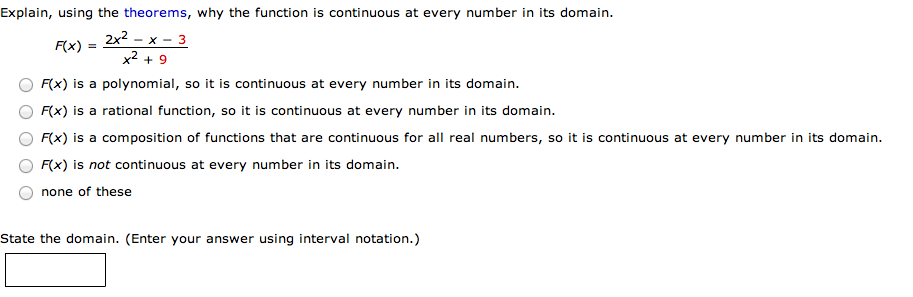 Solved Explain, using the theorems, why the function is | Chegg.com