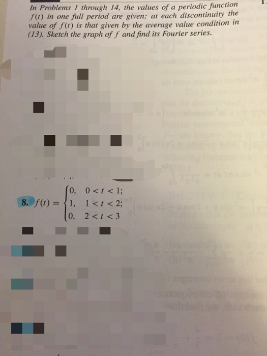 Solved In Problems 1 through 14, the values of a periodic | Chegg.com