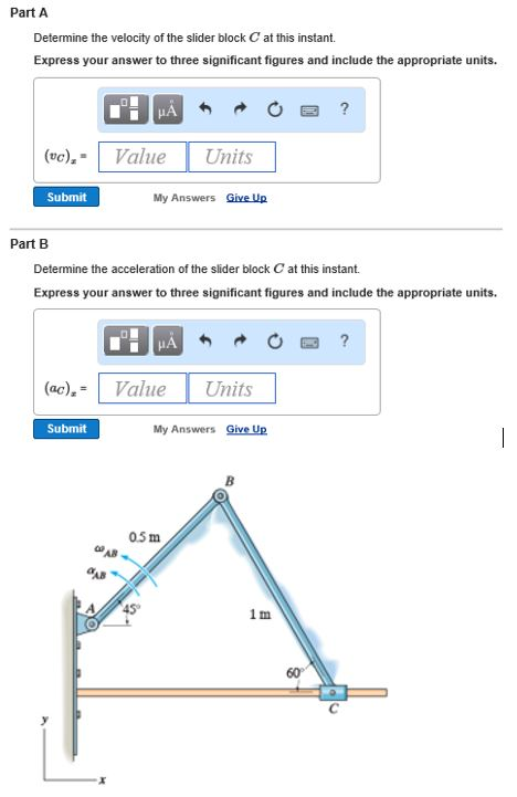 Solved Bar AB has the angular motions shown. Suppose that | Chegg.com