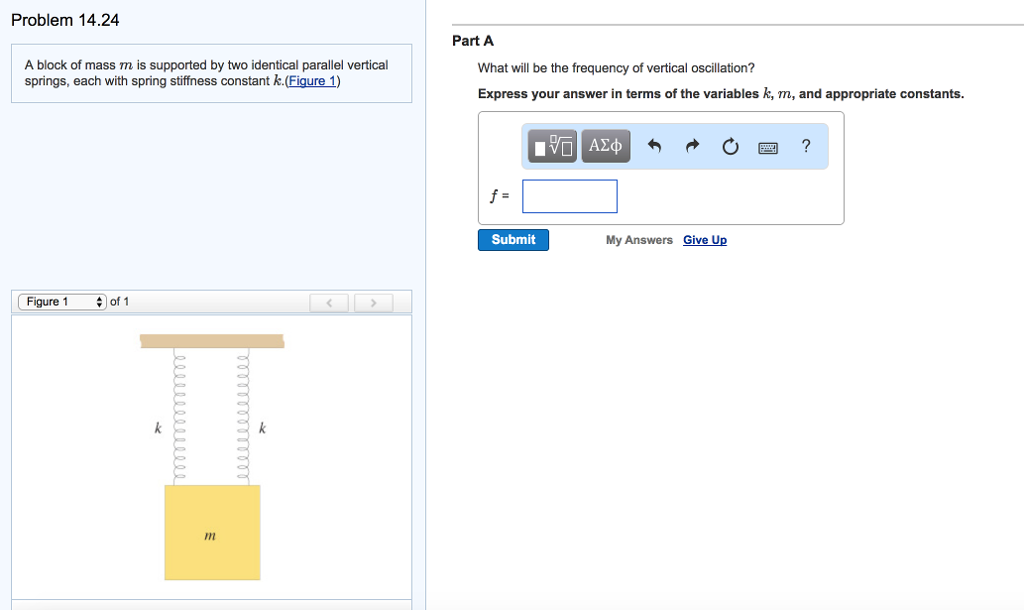 Solved A block of mass m is supported by two identical | Chegg.com Solved A block of mass m is supported by two identical | Chegg.com