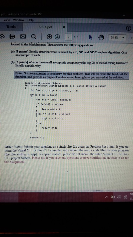 Solved pof- dobe Acrobat Reader DC View Window Help Tools | Chegg.com