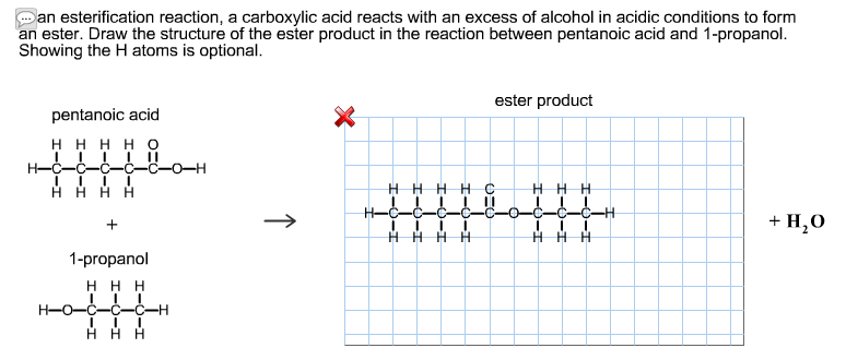 Solved In an esterification reaction, a carboxylic acid | Chegg.com