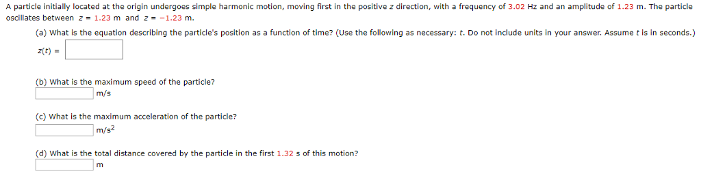 Solved A particle initially located at the origin undergoes | Chegg.com