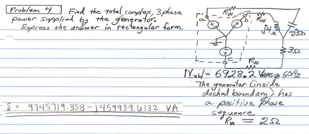 Solved Find the total, complex, and 3 phase power supplied | Chegg.com