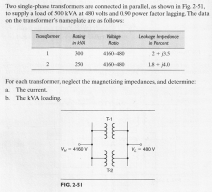 Solved Two single-phase transformers arc connected in | Chegg.com