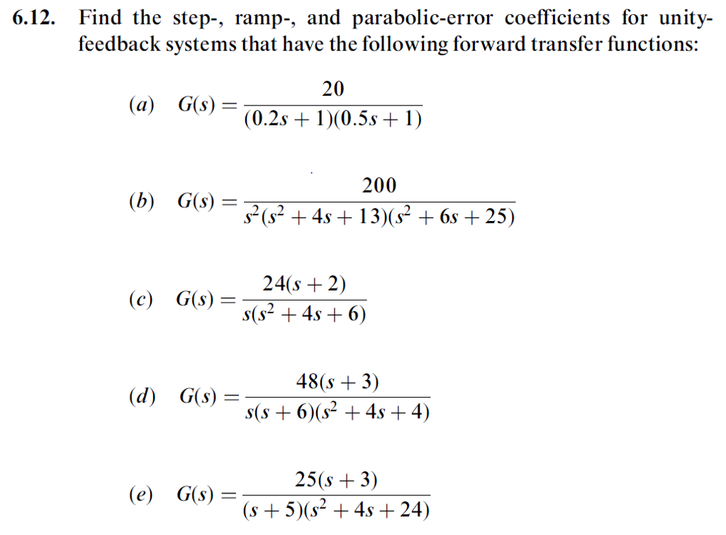 Solved Find the step-, ramp-, and parabolic-error | Chegg.com