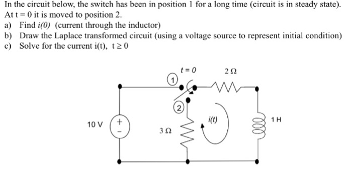 Solved In the circuit below, the switch has been in position | Chegg.com