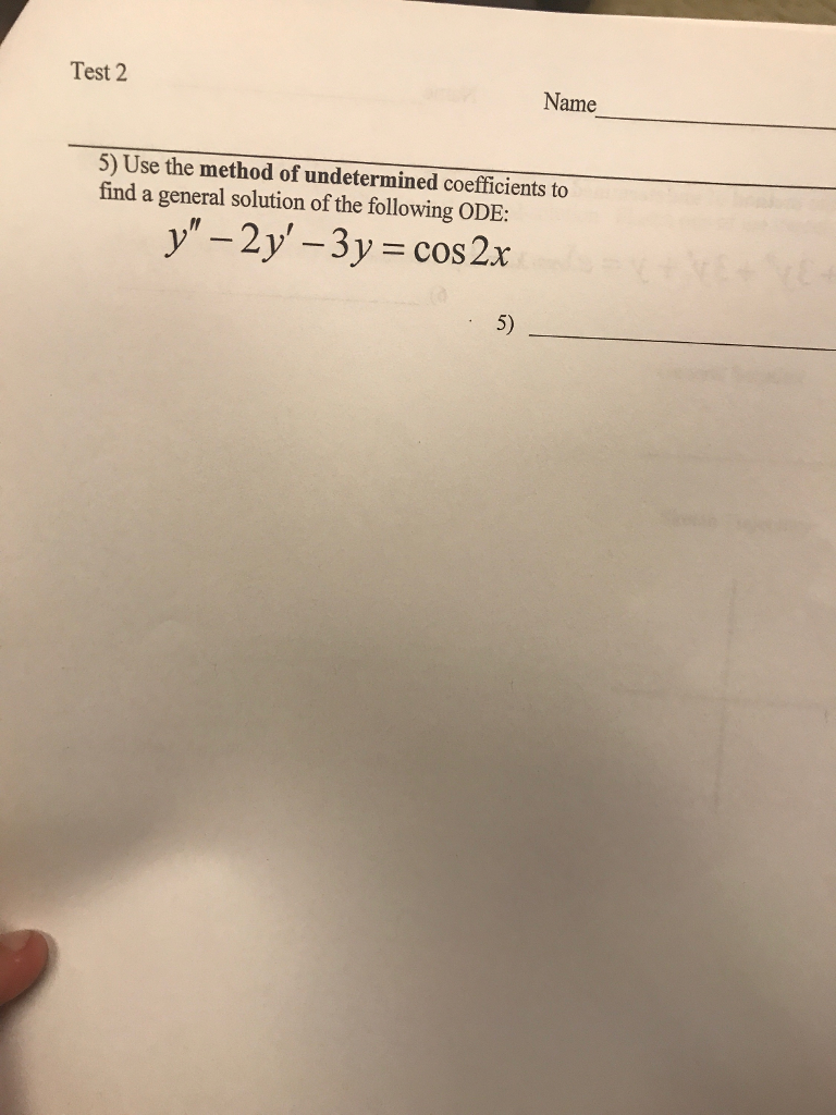 Solved Use the method of undetermined coefficients to find a | Chegg.com