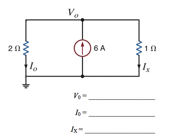 Solved Determine V0, I0 and IX shown in the circuit V_0 = | Chegg.com