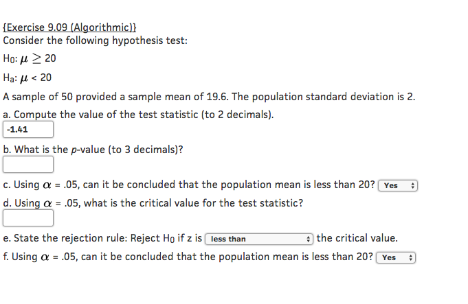 Solved Consider the following hypothesis test: H0: 20 Ha: Solved Consider the following hypothesis test: H0: 20 Ha: