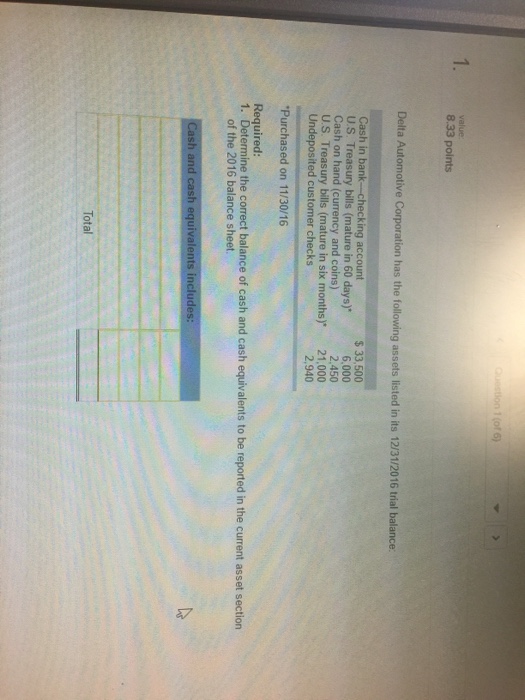 Solved delta Automotive Corporation has the following assets | Chegg.com